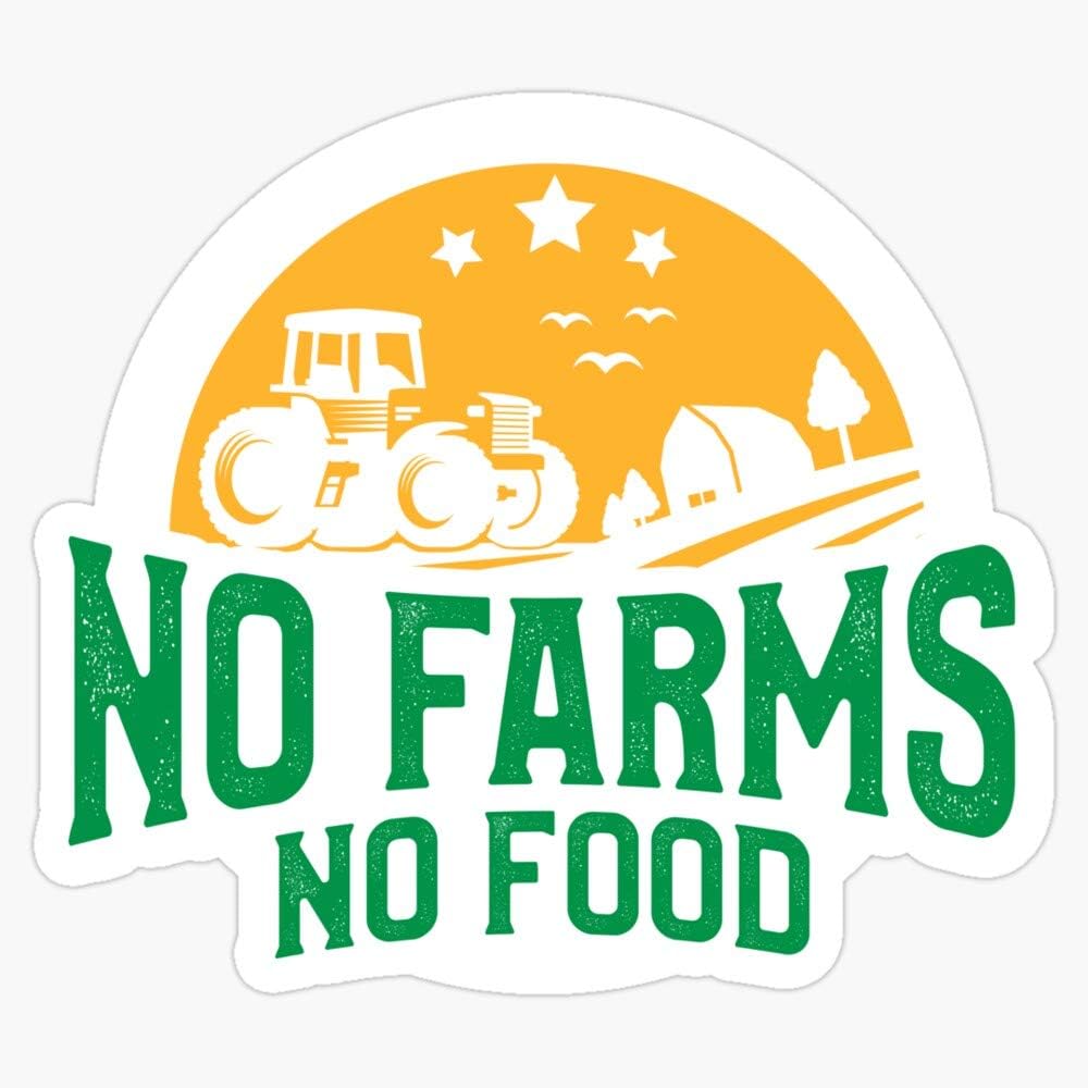 Amazon.com: LAD Studio Proud Farmer No Farms No Food Statement Gift ...