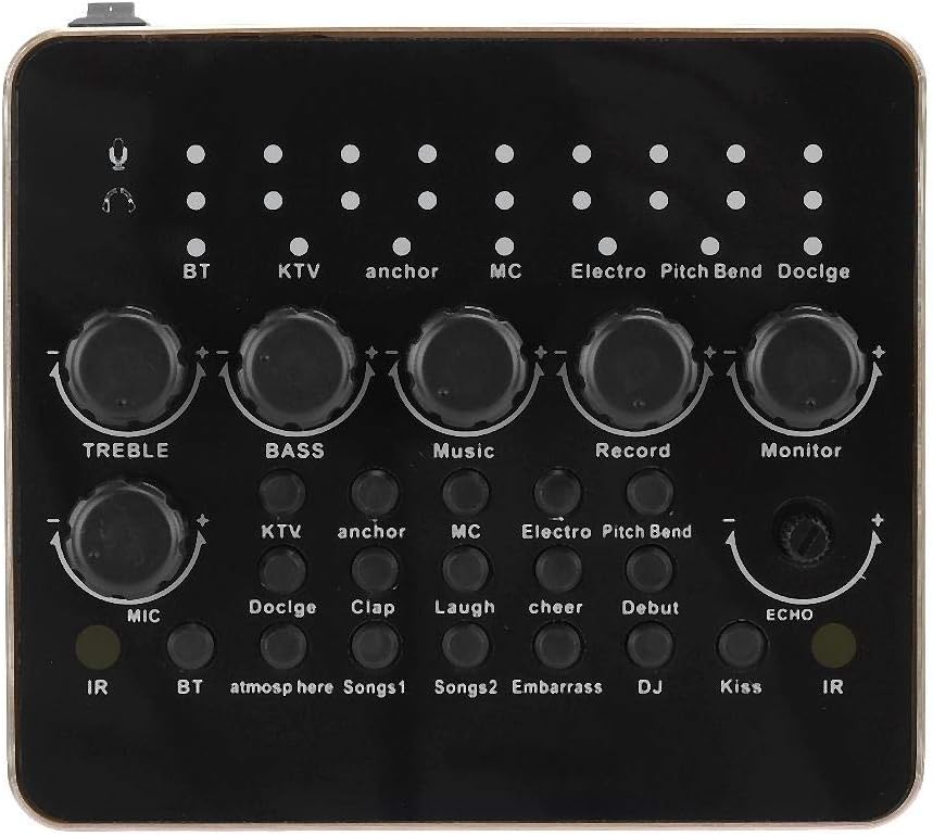 Professional Live Broadcast Sound Card, Digital Audio Mixer Karaoke K ...