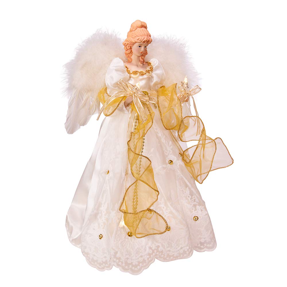 Kurt S. Adler Kurt Adler 14-Inch Battery-Operated Ivory and Gold LED ...