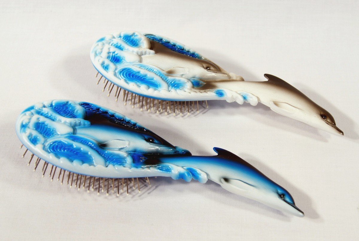 Amazon.com : Wholesale Pack Handpainted Assorted Dolphin Hair Brush ...