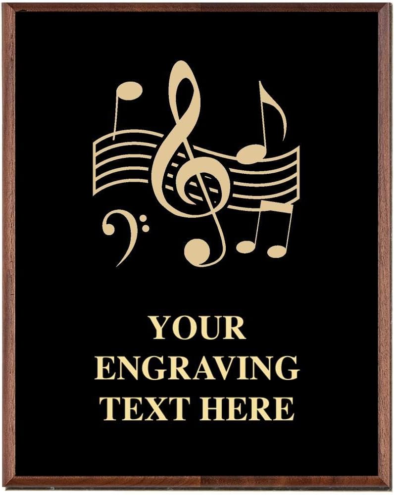 Amazon.com : Music Plaques, Custom Engraved Music Note Trophy Plaque ...