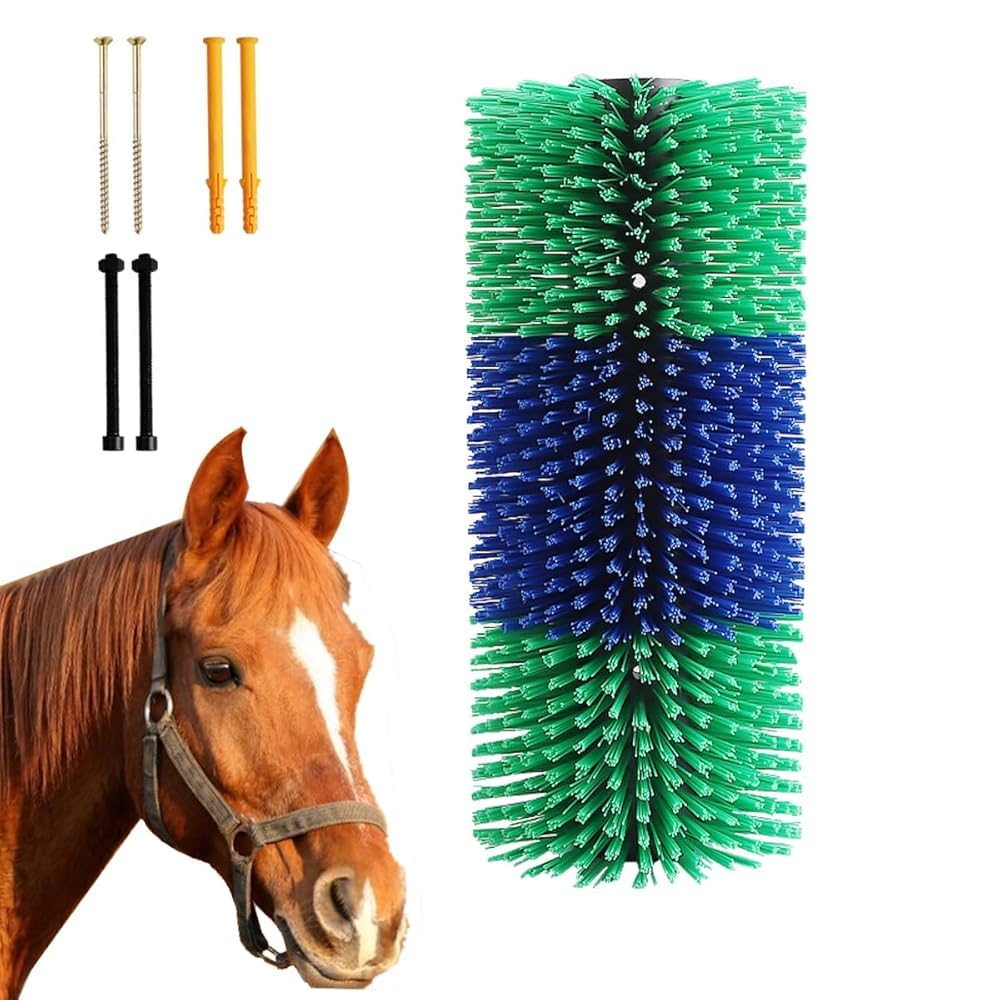 Qivine Livestock Scratch Brush, Cow Brush Horse Brushes for Grooming ...