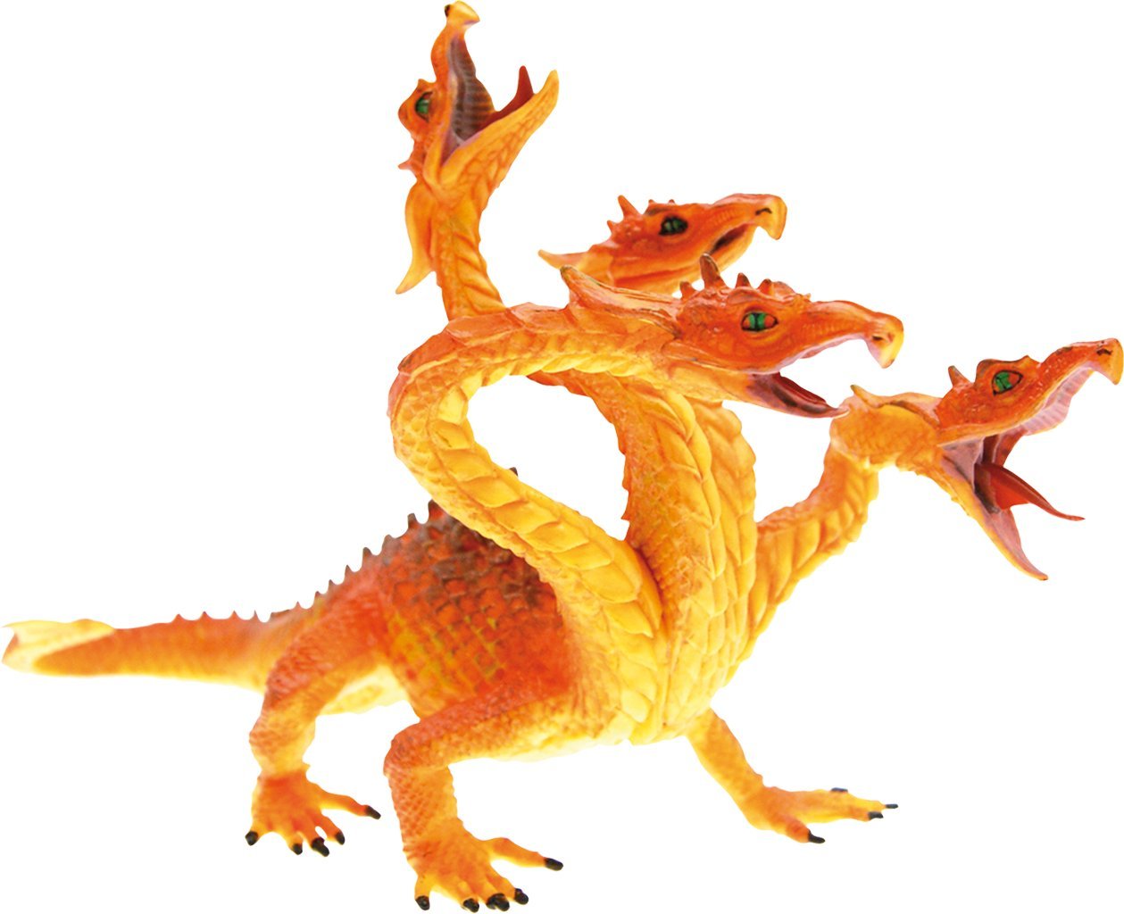 Amazon.com: Plastoy - 60444 - Four-Headed Orange Dragon (Hydra): Toys ...