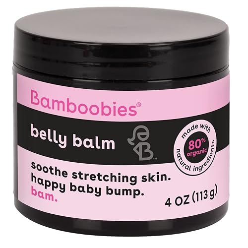 Bamboobies Women's Belly Balm, White, Organic Cream for Stretching Skin ...