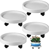 Amazon.com: 4 Packs Large Metal Plant Caddy 12" Heavy-Duty Plant Dolly ...