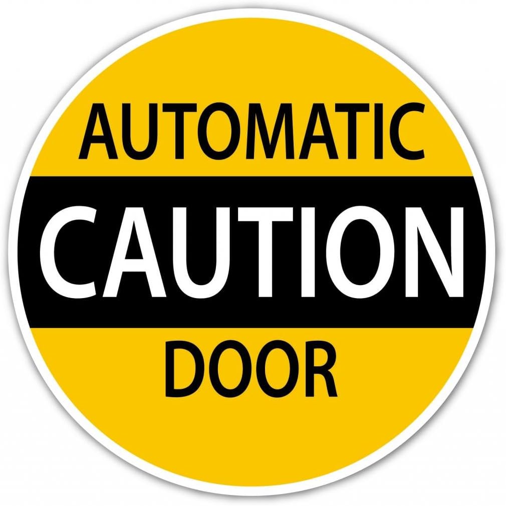 Amazon.com: Caution Automatic Door Vinyl Decal Bumper Sticker ...