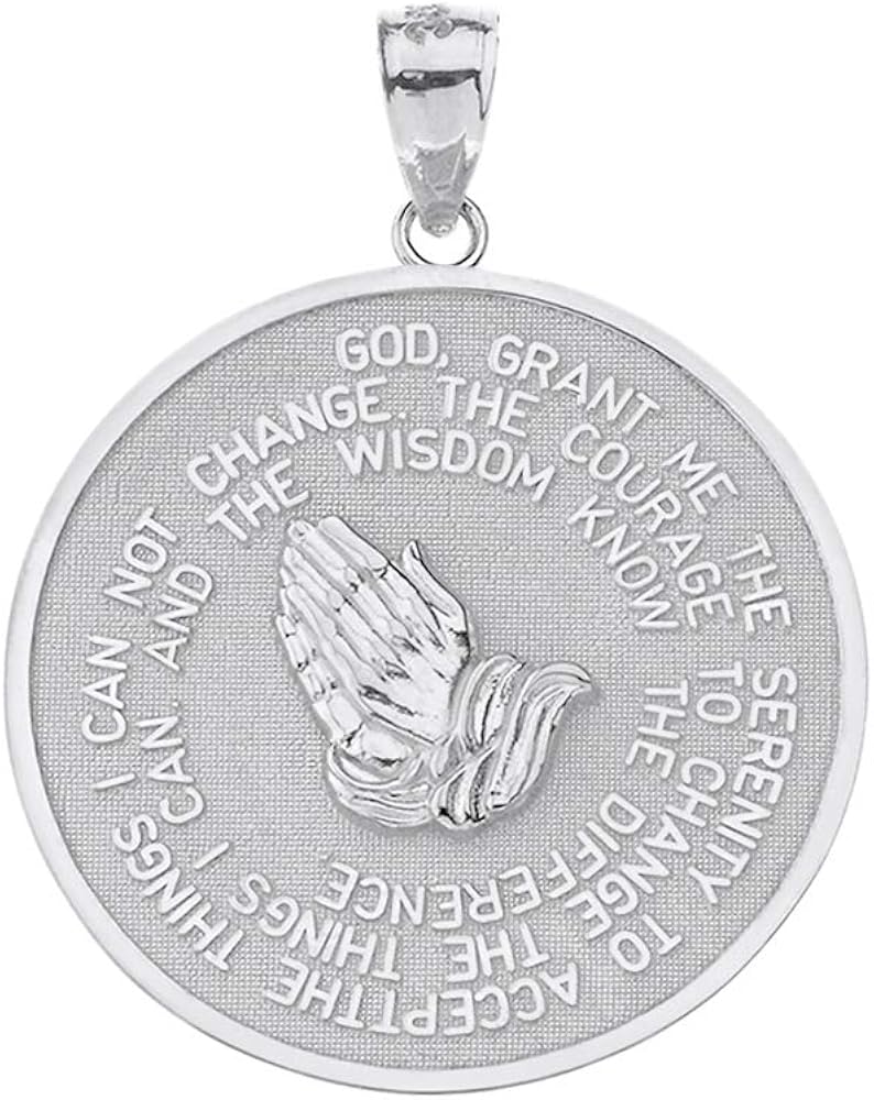 Amazon.com: Solid 925 Sterling Silver Bible Verse Serenity and Lord's ...