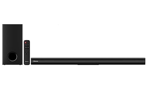 Hisense HS218 2.1ch Sound Bar with Wireless Subwoofer, 200W, Powered by ...