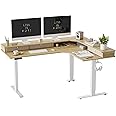 Amazon.com: FEZIBO Triple Motor 63" L Shaped Standing Desk with 3 ...