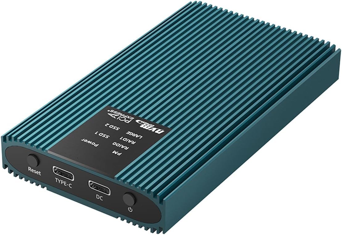 ISHEEP NVMe RAID Enclosure USB3.2 20Gbps M.2 NVMe Dual Bay Case Reader ...