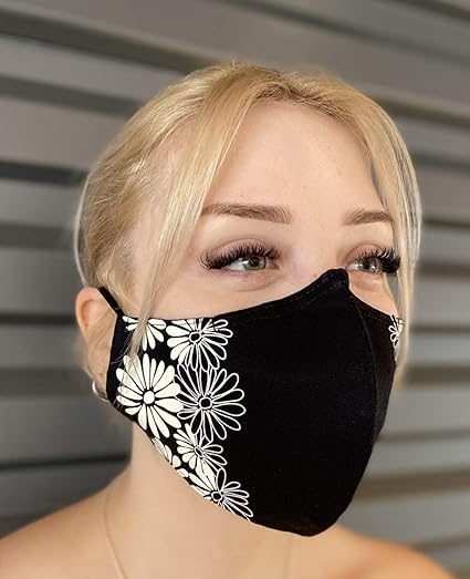 Amazon.com: USA Cloth Face Mask, Adult Face Mask 100% Cotton 3 Layers ...