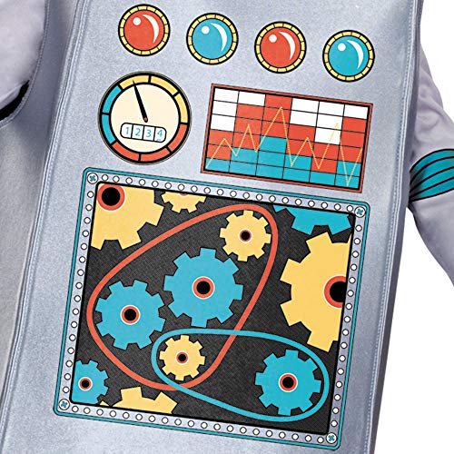Disguise Costumes Artsy Heartsy Retro Robot Costume, Silver/Red/Blue ...