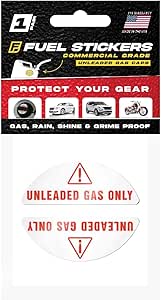 Amazon.com - Unleaded Gas Only Stickers, Fuel Identification Labels for ...