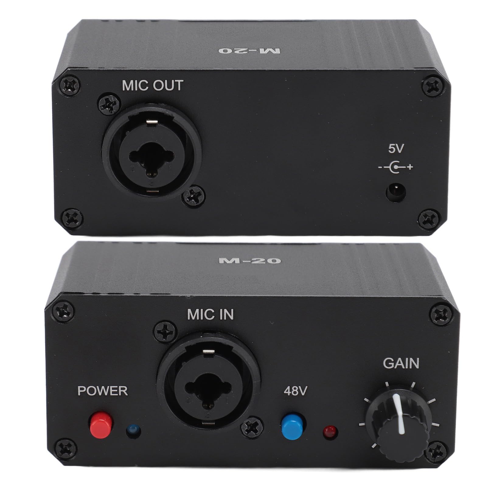 Mua Mic Preamp, High Gain 48V Power XLR Output Mic Preamplifier ...