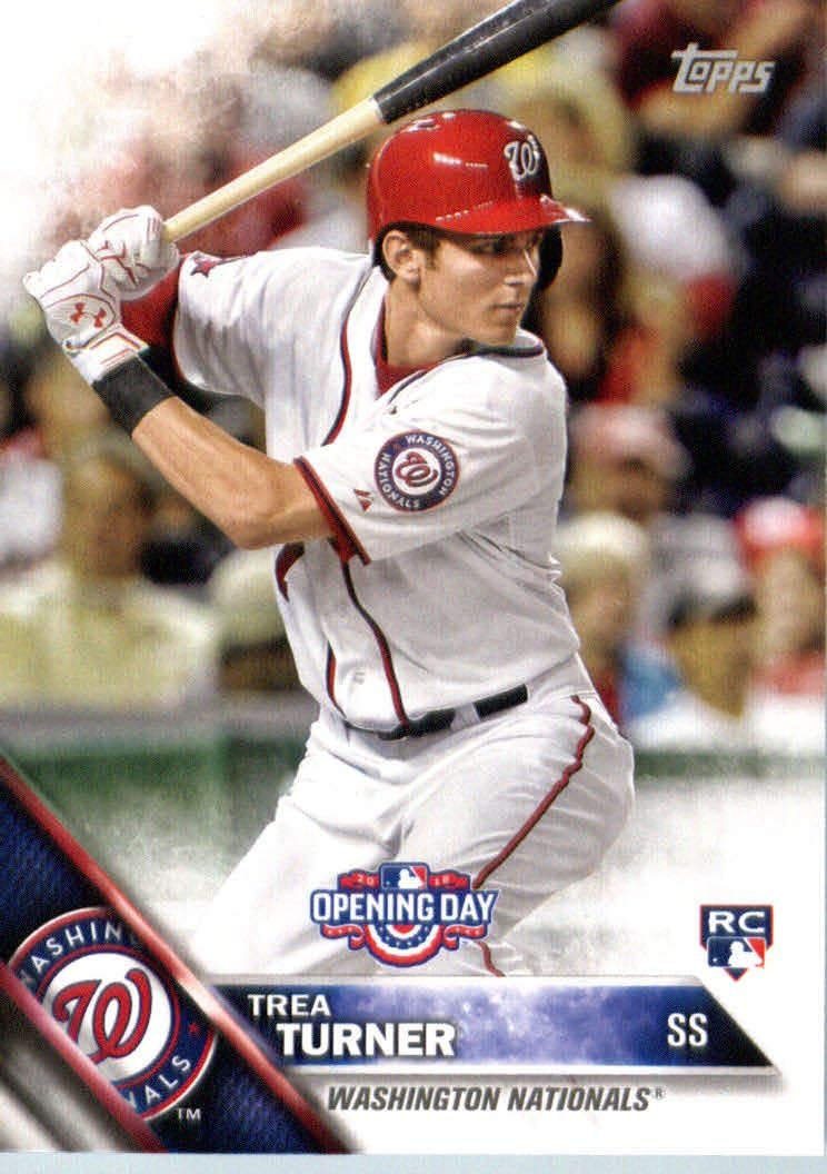 Amazon.com: 2016 Topps Opening Day #OD-154 Trea Turner Washington ...