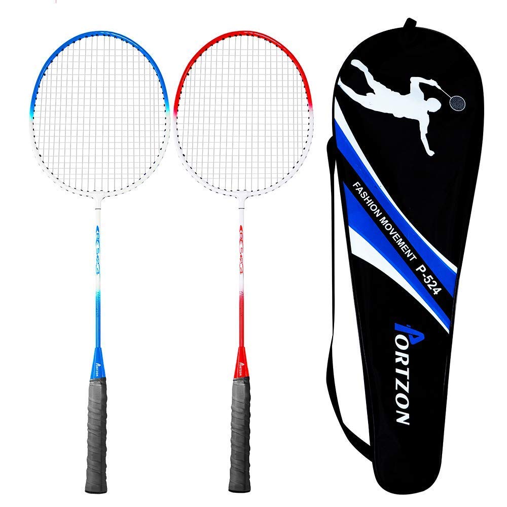 Mua Portzon 2 Player Badminton Racquets Set,Double Rackets, Lightweight ...