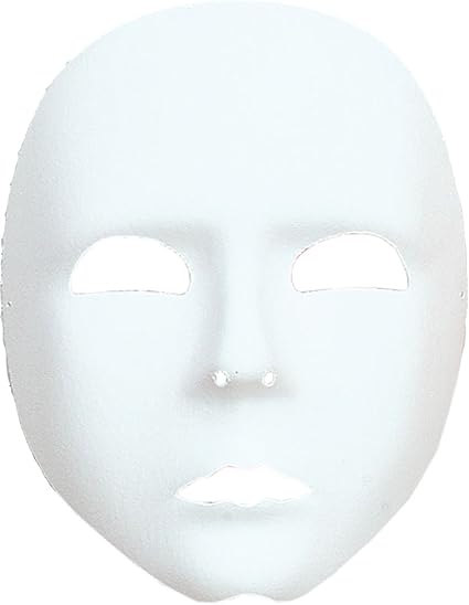 Amazon.com: Plain White Theatrical Face Mask: Clothing