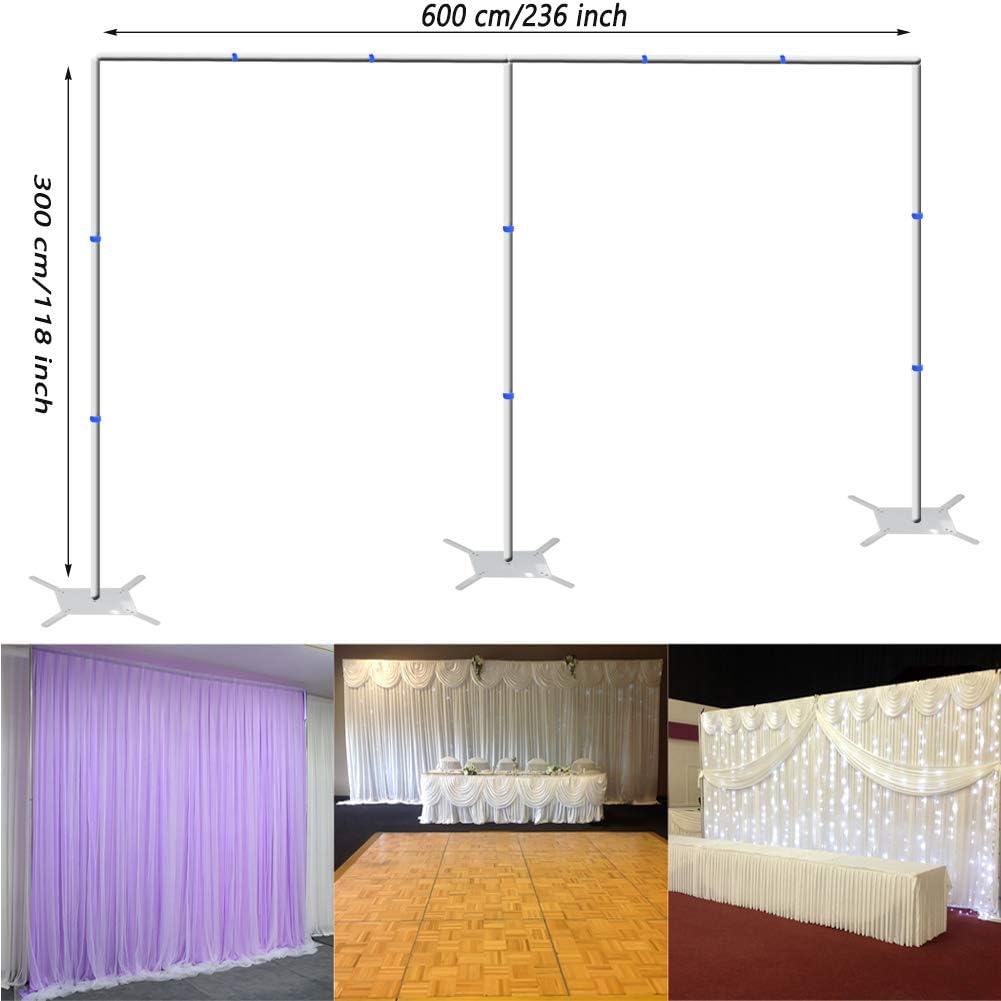 Wedding Stage Backdrop Stand 20x10ft Adjustable Portable Heavy Duty ...