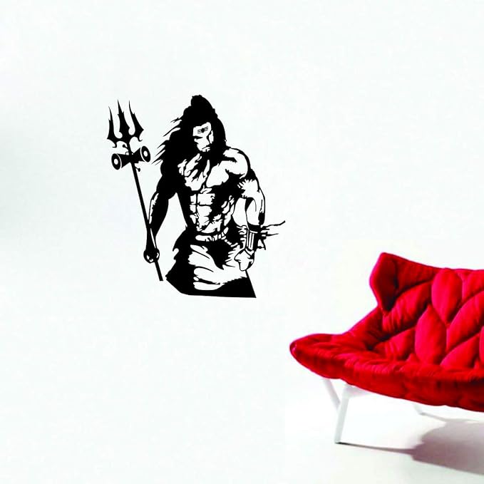 Buy DecorVilla Shiva Wall Sticker & Decal for Living Room, Bedroom ...