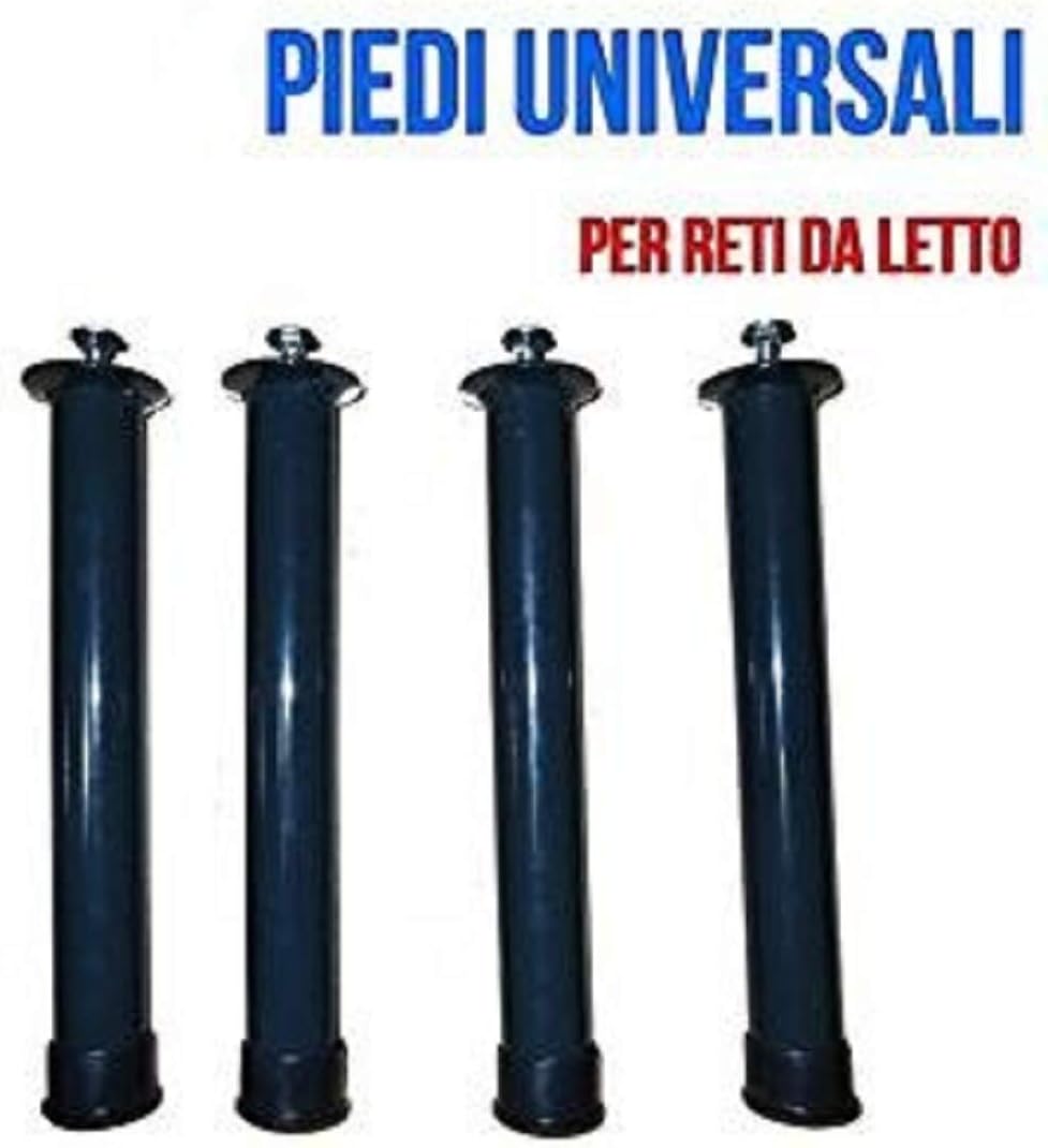 Set 4 Piedi per Rete A DOGHE Gambe per Letto UNIVERSALI in Ferro con ...