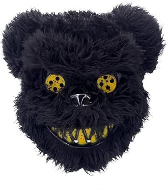 Amazon.com: Halloween Scary Mask Bear Mask, Bloody Plush Animal Head ...