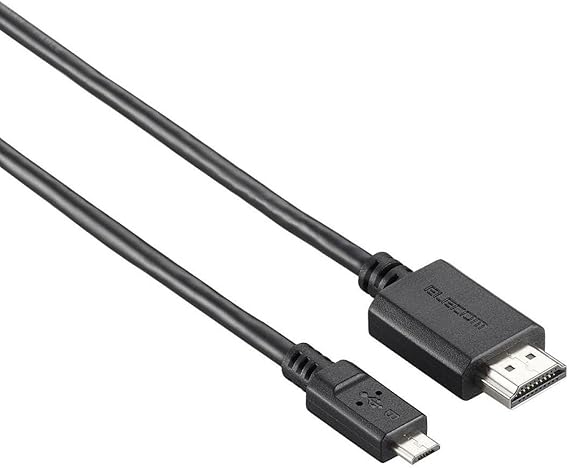 Amazon | エレコム MHLケーブル 3.0 (HDMI to microB) 2A超急速充電 TVリモコン対応 3m ブラック DH-MHL3C30BK | HDMIケーブル オンライン通販