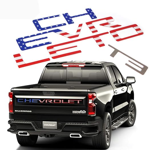 Tailgate Inserts Letters Compatible for 2019 2020 2021 Silverado, 3D ...