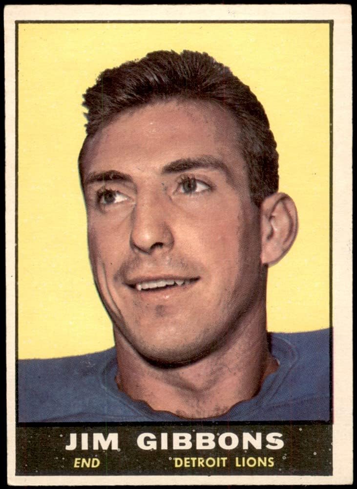 Amazon.com: 1961 Topps # 33 Jim Gibbons Detroit Lions (Football Card ...