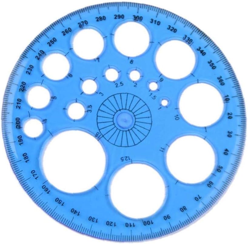 BYFRI Transportador De Plástico 360 Grados Circular Trigonometría ...