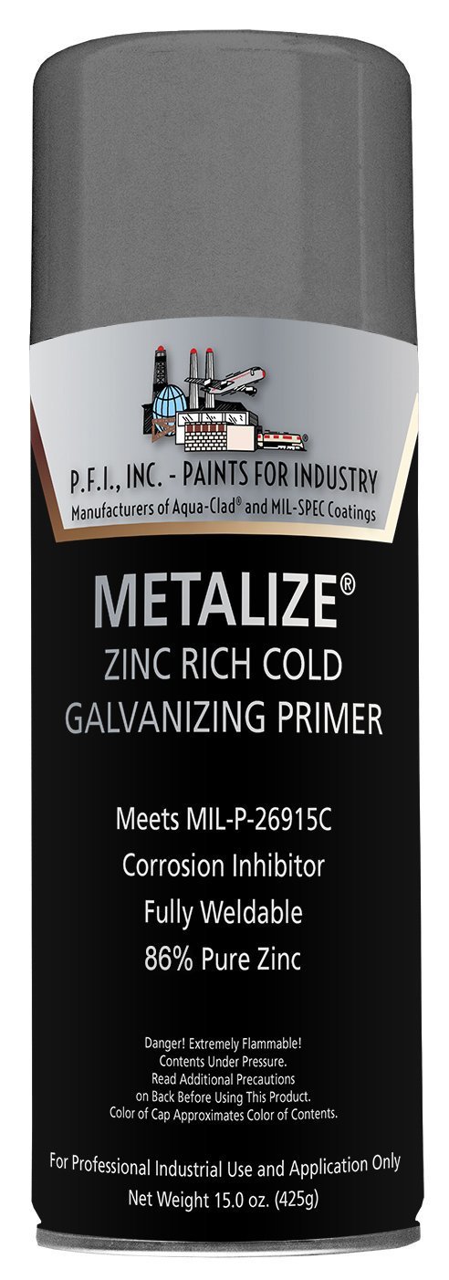 Metalize Flat Zinc Rich Cold Galvanizing Industrial Primer Aerosol - 10 ...