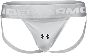Amazon.com : Under Armour Men's Performance Jockstrap with Cup Pocket, White (100)/Silver ...