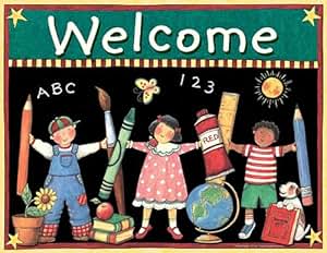Amazon.com : Teacher Created Resources SW Kids Welcome Chart, Multi ...
