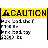 Maximum Load Capacity 5000 Lbs Label Decal, 5x3.5 in. 4-Pack Vinyl for ...