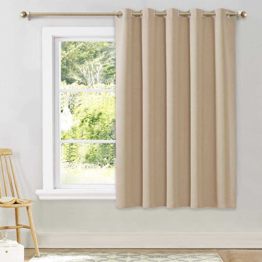 NICETOWN Bedroom Curtain Room Darkening Drapery - Biscotti Beige Room ...