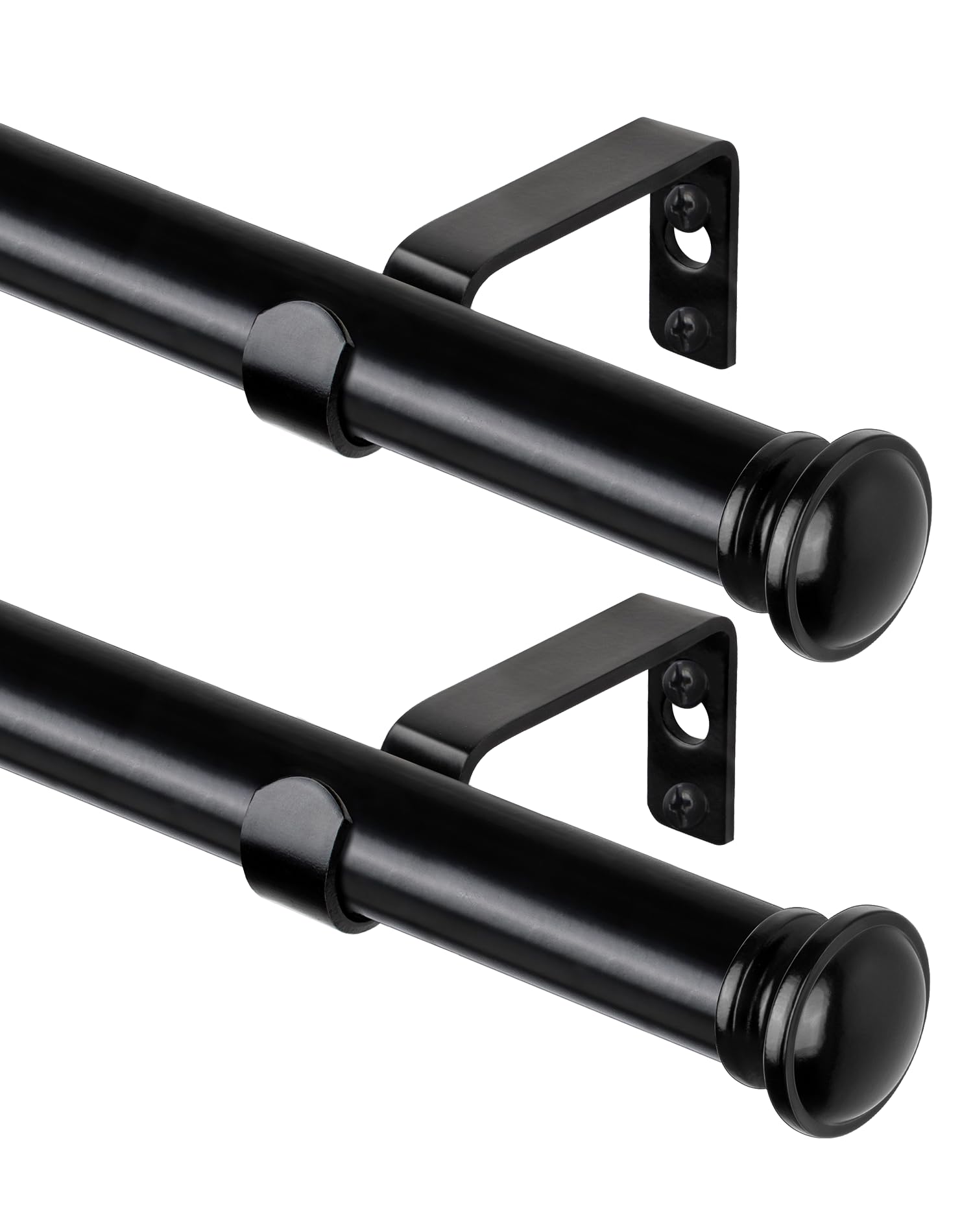 TONIAL 2 Pack Curtain Rods for Windows 48 to 84 Inch, Telescoping ...
