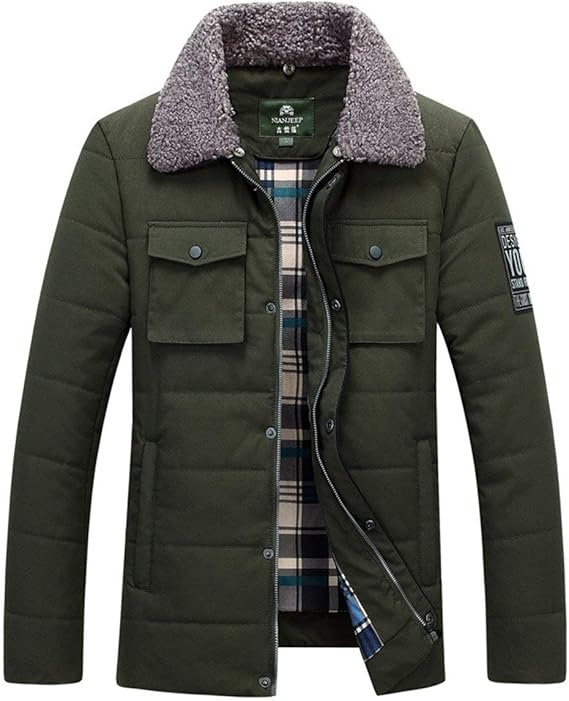 Giacca Invernale da Uomo con Risvolto Caldo Giacca Classica Classiche ...
