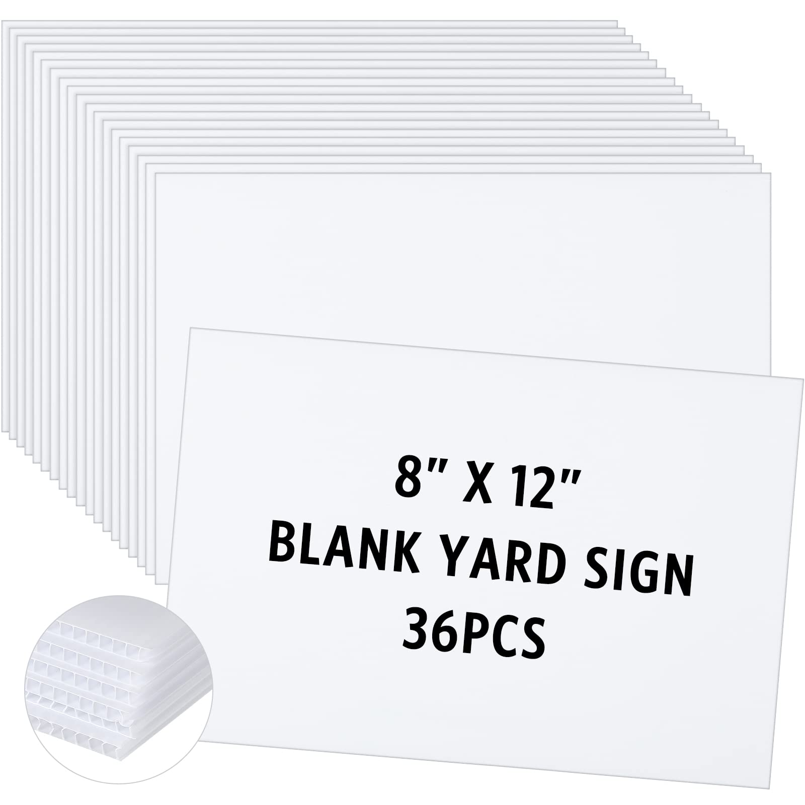 Mua 36 Pack Corrugated Plastic Sheet 3/16 Inch Thick Poster Board 8x12 ...