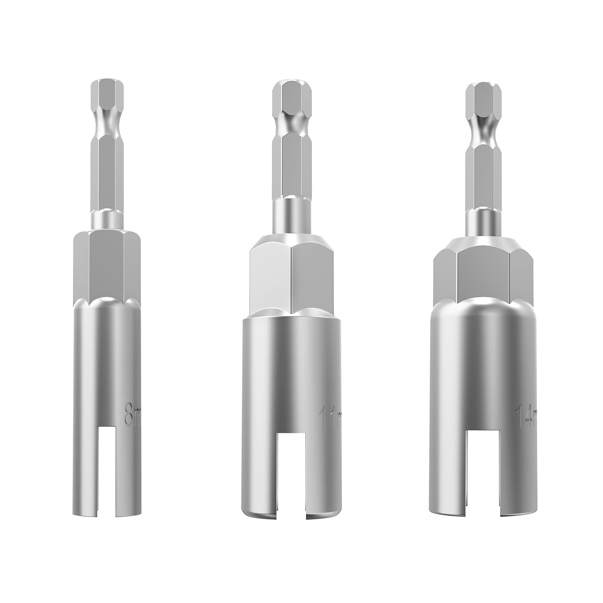 3 Pack?8mm, 11mm,14mm) 1/4" hex Shank nut Driver Power Wing nut Drill ...