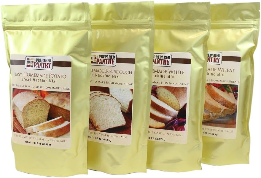4 Mixes Easy Homemade Bread Machine Mix Collection (for oven also ...