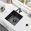 Black Undermount Bar Sink-Bokaiya 15x17 Inch Small Bar Sink Wet Bar ...