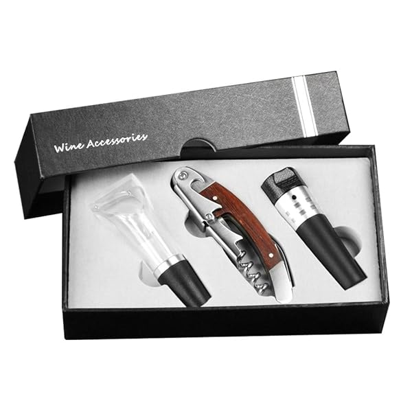 Set de Utensilios para Vino Erayco con abridor de botellas, aireador y ...