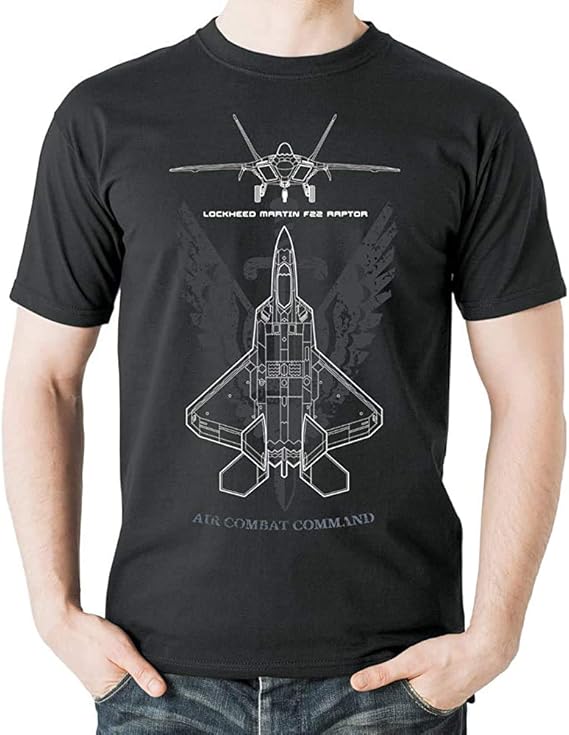 JNT Flyingraphics Aviation Themed T Shirt 'Lockheed Martin F-22 Raptor ...