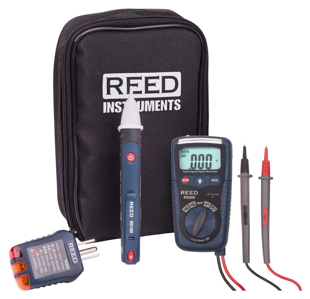 Voltage Detector Reed ST-ELECTRICKIT Electricians Kit with Continuity ...