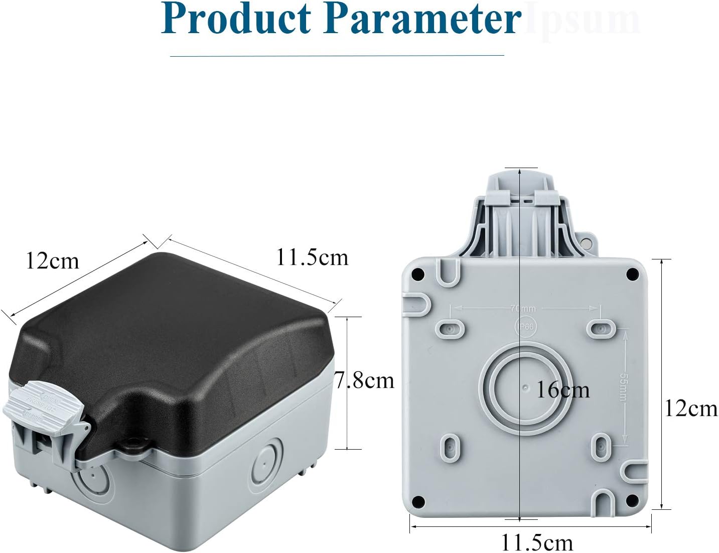 HerePow Weatherproof Outdoor Switch & Socket, 13A Outdoor Socket for ...