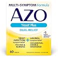 Amazon.com: AZO Yeast Plus Dual Relief Tablets, Yeast Infection and ...