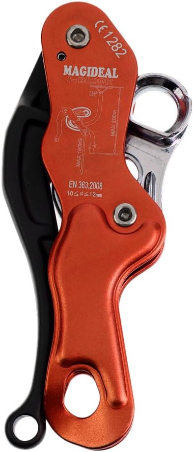 Amazon.com : MagiDeal Professional Self Braking Double Stop Descender ...