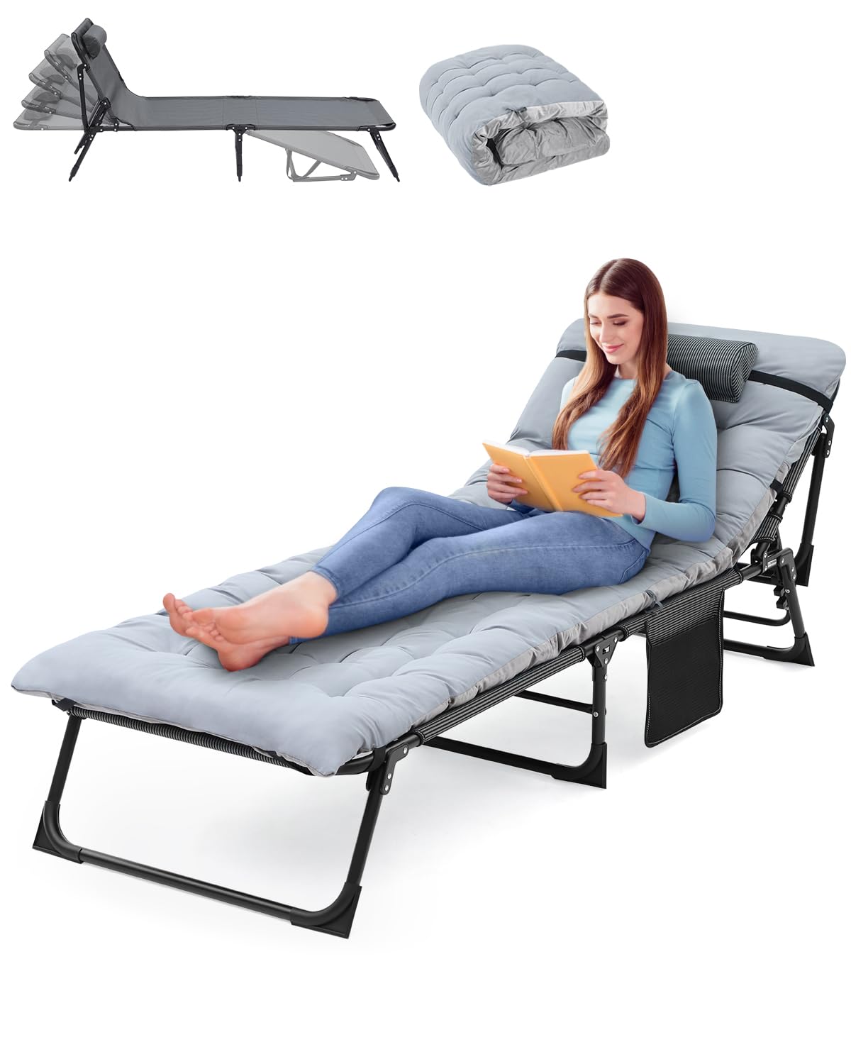 *DAMAGED* Sportneer Sleeping Cots for Adults: 5-Angle Adjustable ...