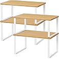 Amazon.com: NEX Bamboo Kitchen Cabinet and Counter Shelf Organizer ...