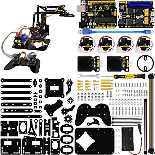 KEYESTUDIO 4DOF Robot Arm Kit for Arduino Project, Electronic - Want It All