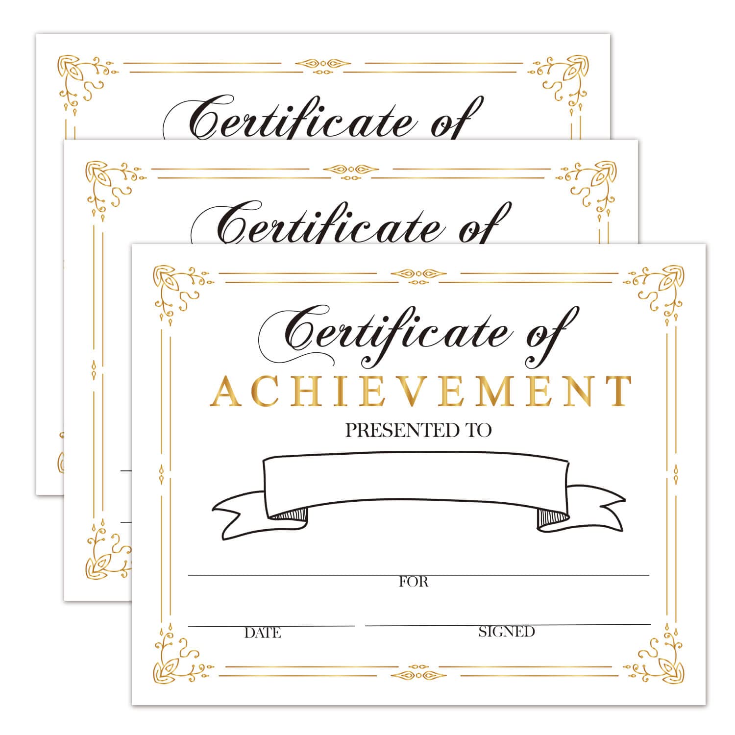 25 Gold Award Certificates - Certificate of Achievement - Student of ...